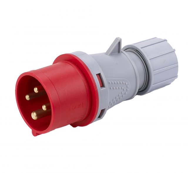 Plug 16A 4P 400V IP44 Red - Concordia Technologies