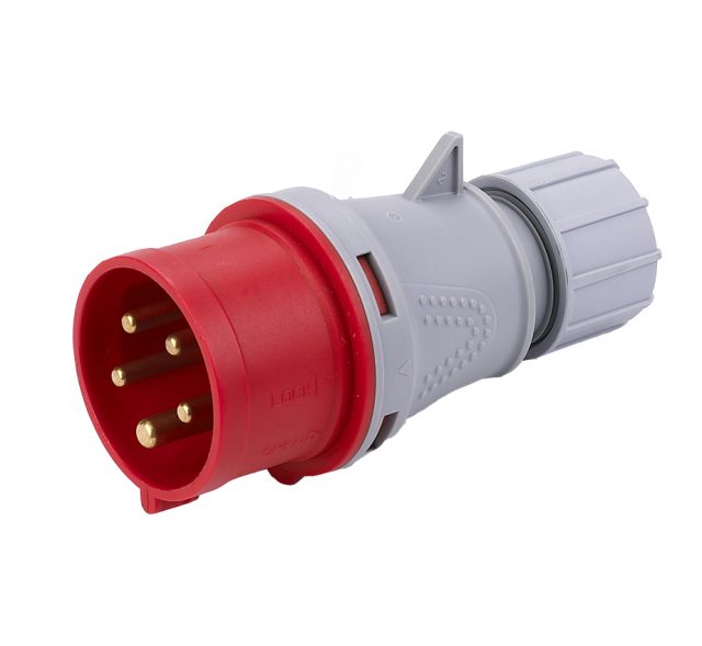 Plug 16A 5P 400V IP44 Red - Concordia Technologies