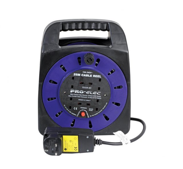 Handbag Reel 4 Socket with RCD 13A 25m - Concordia Technologies