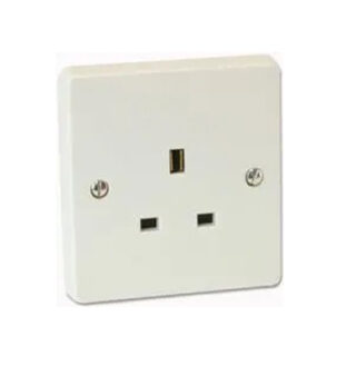 Unswitched Socket, 1 Gang, 13A, White - Concordia Technologies