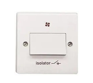 1 Gang 6A 3 Pole Fan Isolator Switch with Fan Symbol, White - Concordia ...